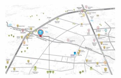 Samatva Group Samatva Magnolia Map - Ognaj , Ahmedabad West Location Map