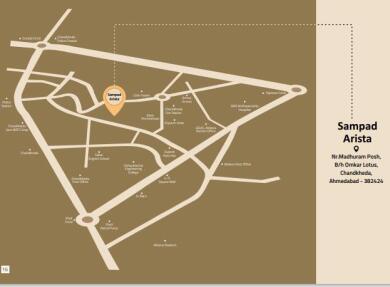 Sampad Developers Sampad Arista Map - Chandkheda, Ahmedabad North ...