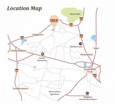 Santhusta Infracon 99D Lifestyle Villas Map - Doddaballapur ...