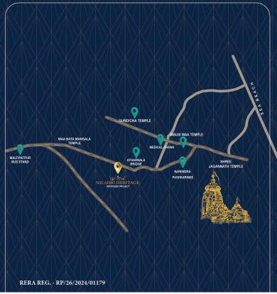 Saptagiri Prime Developers Niladri Heritage Map - Atharnala, Puri ...