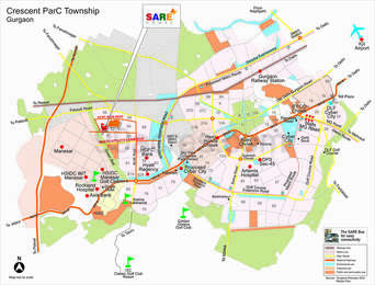 Sare Homes Sare Crescent Parc Map - Sector 92, Gurgaon Location Map