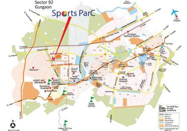 Sare Homes Sare Sports Parc Map - Sector 92, Gurgaon Location Map