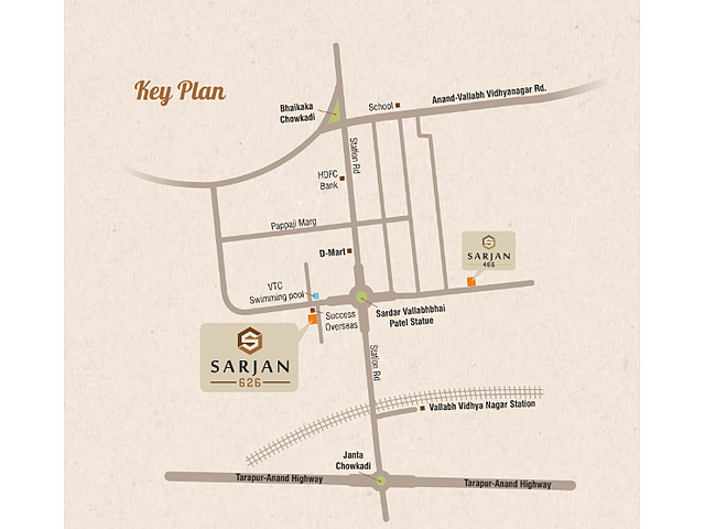 Sarjan 626 Anand, Vallabh Vidhyanagar | Price List & Brochure, Floor ...