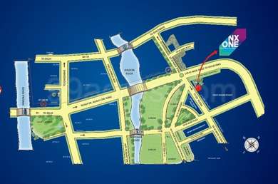 DAH Greentech NX One Map - Techzone 4 Greater Noida West Location Map