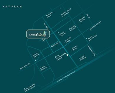 Satva Buildcon Satva Satvam Glory Map - Sargasan, Gandhinagar Location Map