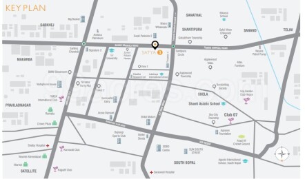 Satya Developers Satya 3 Map - Sarkhej, Ahmedabad South Location Map