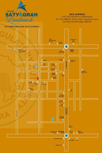 Satyagrah Infra LLP The Satyagrah Landmark Map - Zundal, Ahmedabad ...
