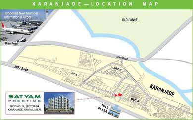 Satyam Group Builders Satyam Prestige Map - Karanjade, Navi Mumbai Location Map