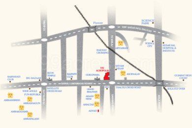 Saumya Constructions Saumya The Acropolis Map - Thaltej, Ahmedabad West ...