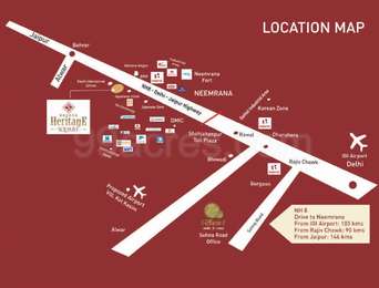 Savaya Group Savaya Heritage Square Map - Behror, Neemrana Location Map