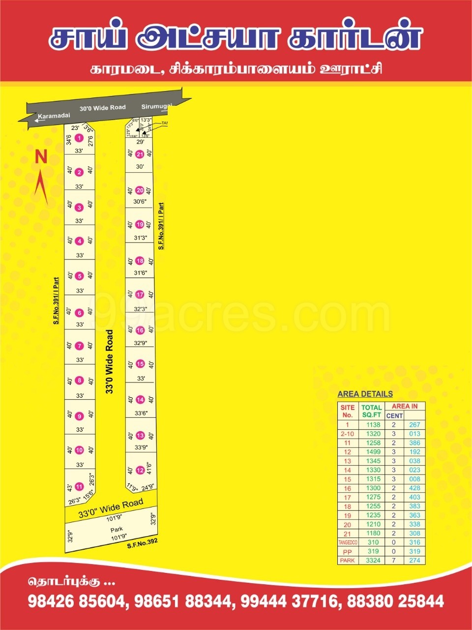 Sai Atchaya Garden Coimbatore, Karamadai Resale Price List, Brochure ...