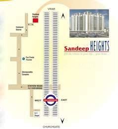 SB Lifespaces Sandeep Heights Map - Nalasopara West, Mumbai Location Map