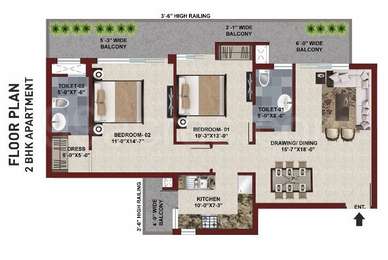 1 BHK / Bedroom Apartment / Flat for rent in SBP City of Dreams Sector ...
