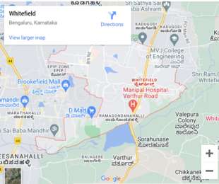 SBR Group SBR Earth and Sky Map - Whitefield, Bangalore East Location Map