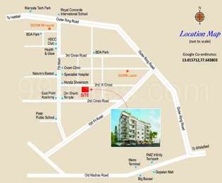 Scion Builders Scion Windflower Map - HRBR Layout, Bangalore East ...