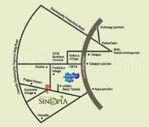 Senthan Properties Senthens Sinopia Map - Mokila, Hyderabad Location Map
