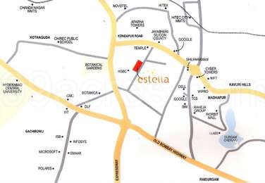 SEW Sukride Sew Estella Map - Whitefields, Kondapur Location Map