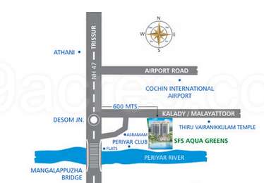 SFS Homes SFS Aqua Greens Map - Aluva, Kochi Location Map