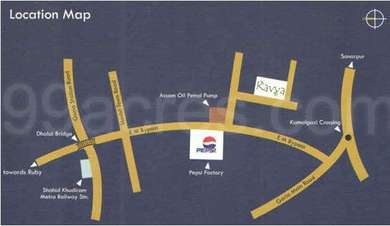 SGA Projects and Ventures SGA Kavya Map - EM Bypass, Kolkata South ...