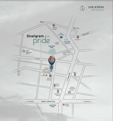 Shaligram Space LLP Shaligram Pride Map - Shela, Ahmedabad West ...