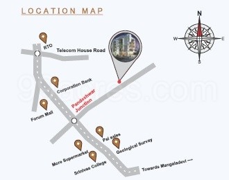 Shalimar Realty Holdings Shalimar Eden Map - Pandeshwar, Mangalore ...