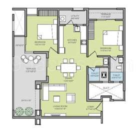 2 BHK Apartment / Flat for sale in Shankar Patil Meera Bhakti Residency ...