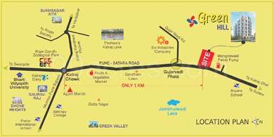 DS Dhone Builders DS Green Hill Map - Katraj, Pune Location Map