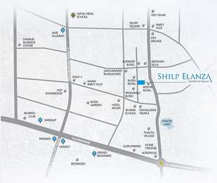 Shilp Group Shilp Elanza Map - Thaltej, Ahmedabad West Location Map