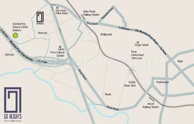 Shitala Associates Shitala G N Heights Map - Mamurdi, Pune Location Map
