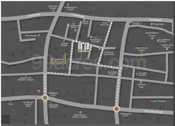 Kamaxi Group Kamaxi Highrise Map - Sama Savli Road, Vadodara Location Map