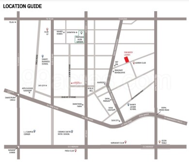 Mahadev Group Shiv Mahadev Lavish Map - South Bopal, Ahmedabad Location Map