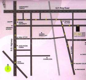 Pearl 100 Map - Chandkheda, Ahmedabad North Location Map