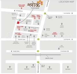 Shlok Projects Shlok Paradise Map - Pethapur, Gandhinagar Location Map