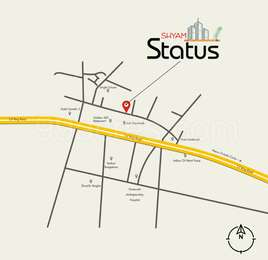 Shyam Group Gandhinagar Shyam Status Map - Valad, Gandhinagar Location Map