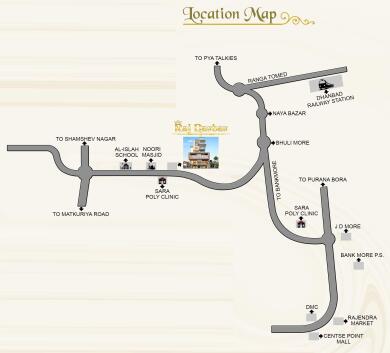 Shree Balajee Builders Raj Darbar Map - Wassepur, Dhanbad Location Map