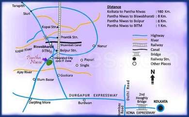 Sree Balaji Panthaniwas Phase 3 Map - Bolpur, Shantiniketan Location Map