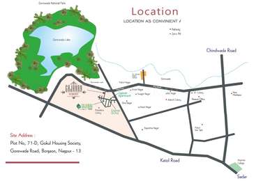 Gajanan Builders And Developers Shree Gajanan Residency Map - Gorewada ...
