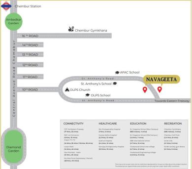 Shree Krishna Group SKG Nava Geeta Map - Chembur East, Mumbai Location Map