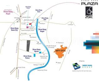 Shree Rang Group Shree Rang Plaza 95 Map - Randesan, Gandhinagar ...