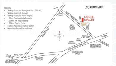 Shree Sadguru Group Sadguru Paradise Map - Hirawadi, Nasik Location Map