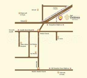 City One Sai Parktown Map - Ravet, Pune Location Map