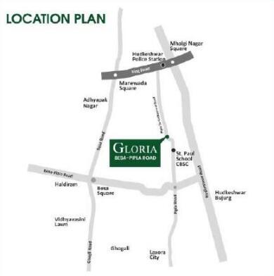 Shree Tajshree Infrastructure Tajshree Gloria Map - Besa, Nagpur ...