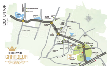 Shreevari Projects Shreevari Grandeur Map - Kasturi Nagar, Bangalore ...