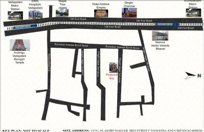 Shree Varu Homes The Gruham Map - Vadapalani, Chennai South Location Map