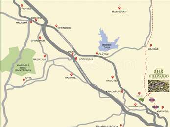 Shreeji Lifespaces Builders Hillwood Map - Khopoli, Mumbai Location Map