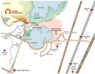 Shreem Properties Shreem Shree Krishna Map - Powai, Mumbai Location Map