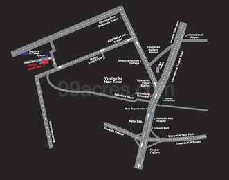 Shri Aruna Constructions Shri Aruna Trivik Windwalk Map - Yelahanka, Bangalore Location Map