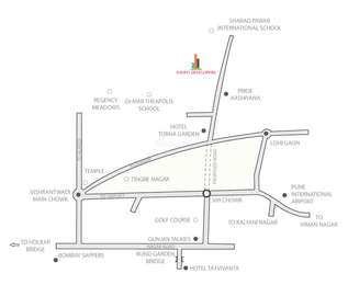 Shri Ram Developers Shri Ram Aditi Ambar Map - Dhanori, Pune Location Map