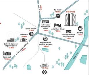 Lodha Group Lodha Casa Viva Map - Majiwada, Mumbai Thane Location Map