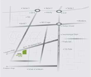 Shubh Urban Developers Shubh Vivid Map - Kudasan, Gandhinagar Location Map